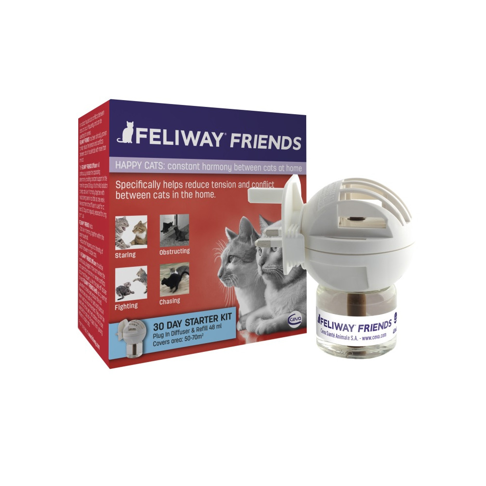 Feliway Friends Starter Kit for Cats (Plug-in Diffuser and 30 Day ...